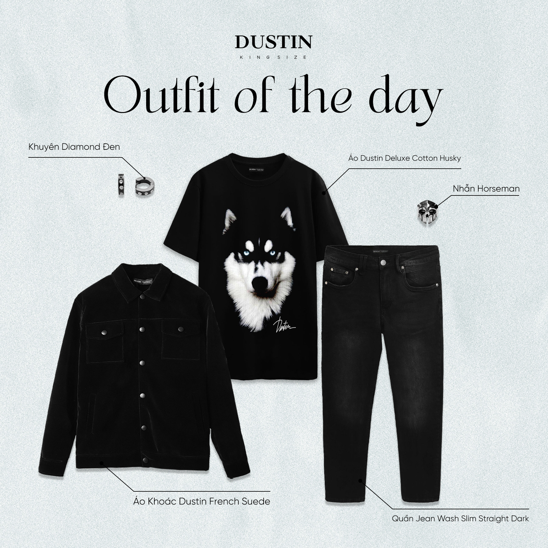 Áo Thun Deluxe Husky Dustin - Dustin Place - Real Soul | Real Value